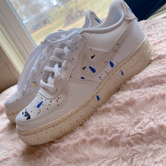 Nike | Shoes | Nike Air Force Paint Splatter | Poshmark